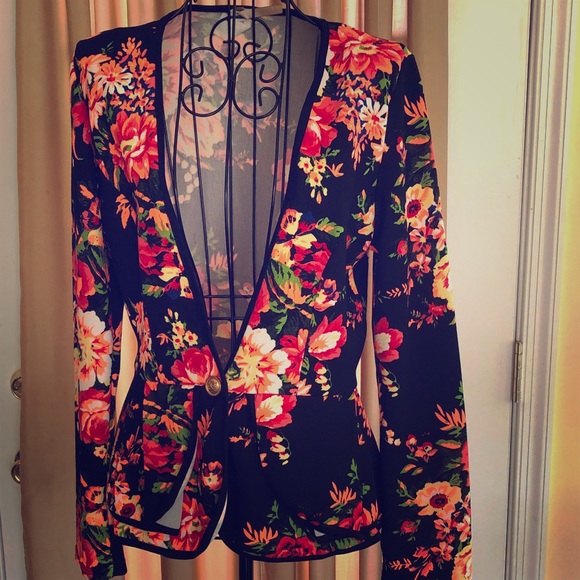 boutique | Jackets & Coats | Sexy Flower Blazer | Poshmark